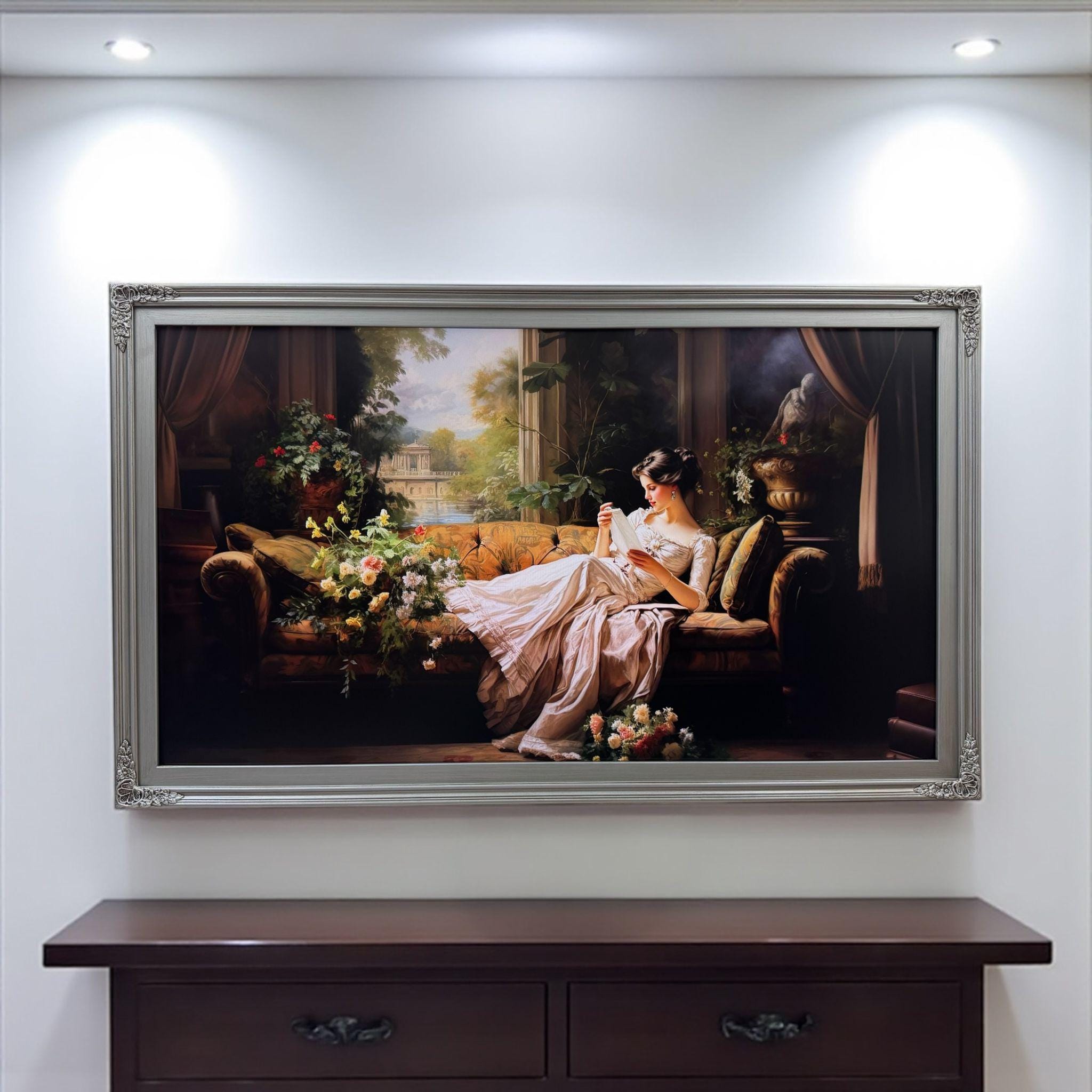 55 inch Contemporary frame for TCL Nxt frame, Antique Silver finish, T ...